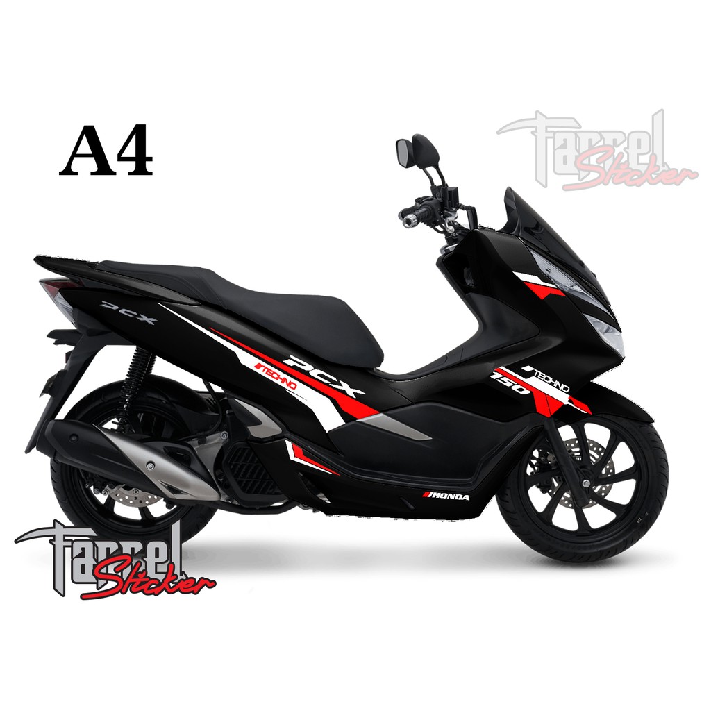 Jual stiker pcx sticker stripping pcx hitam a4 | Shopee Indonesia