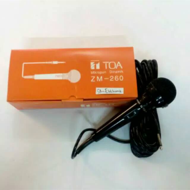 Jual MIC TOA ZM-260 ORIGINAL mic kareoke toa zm260 plus kabel 7 meter ...