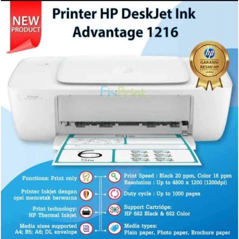Jual Printer HP Deskjet 1216 Advantage ORIGINAL GARANSI Resmi | Shopee ...