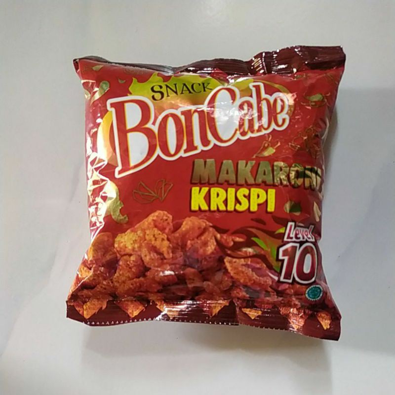 Jual Snack Bon Cabe Level 10 Makaroni Krispi 30g Jajanan Pedas | Shopee ...