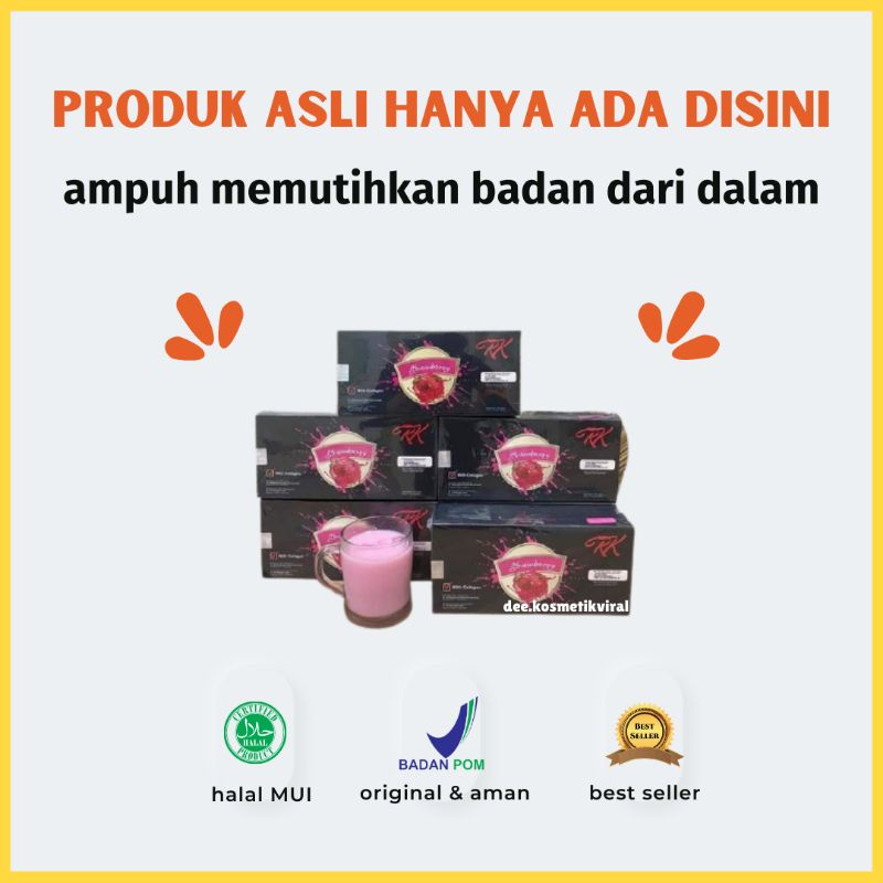 Jual minuman collagen RK vit susu strowberry vitamin pemutih badan ...