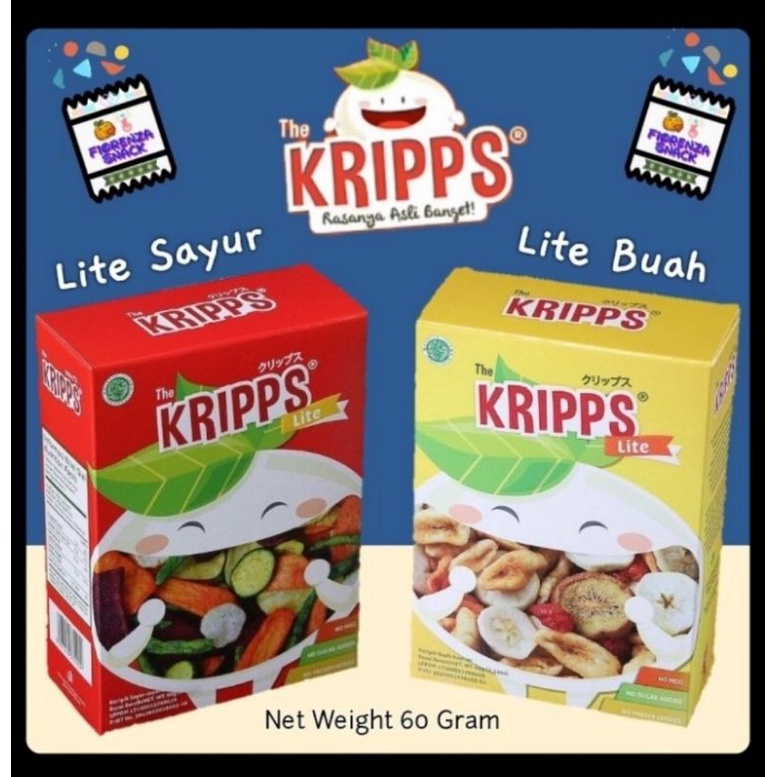 Jual The Kripps Lite Snack Cemilan Sehat Keripik Buah Dan Sayur Netto ...