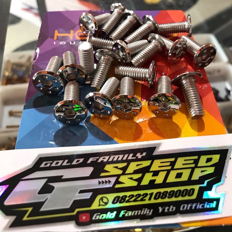 Jual baut disk baut piringan baut cakram baut probolt piringan heng chrome silver | Shopee Indonesia