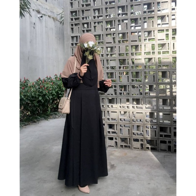 Jual HANARA DRESS GAMIS POLOS | Shopee Indonesia