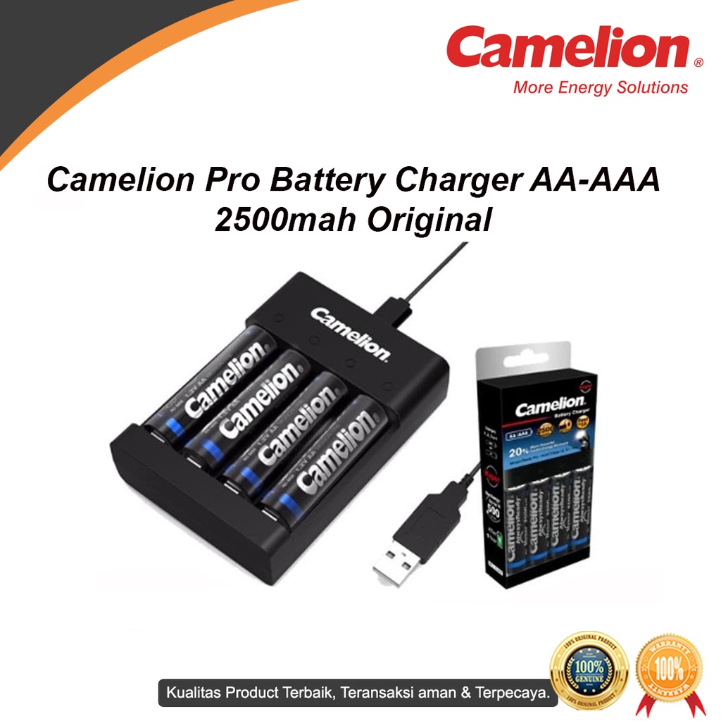 Jual Camelion Pro Battery Charger AA-AAA 2500mah Fast Charging Baterai ...