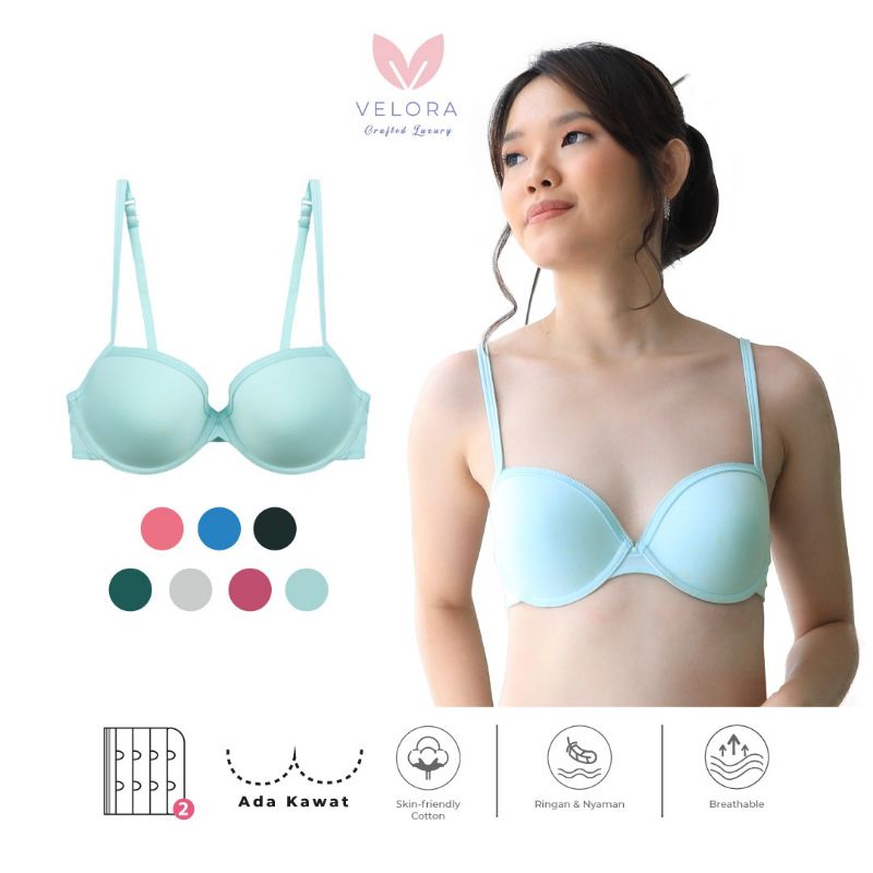 Jual Velora - Bra Katun Polos Basic Kawat | Size 75B-85C T21 BETTY | Shopee Indonesia