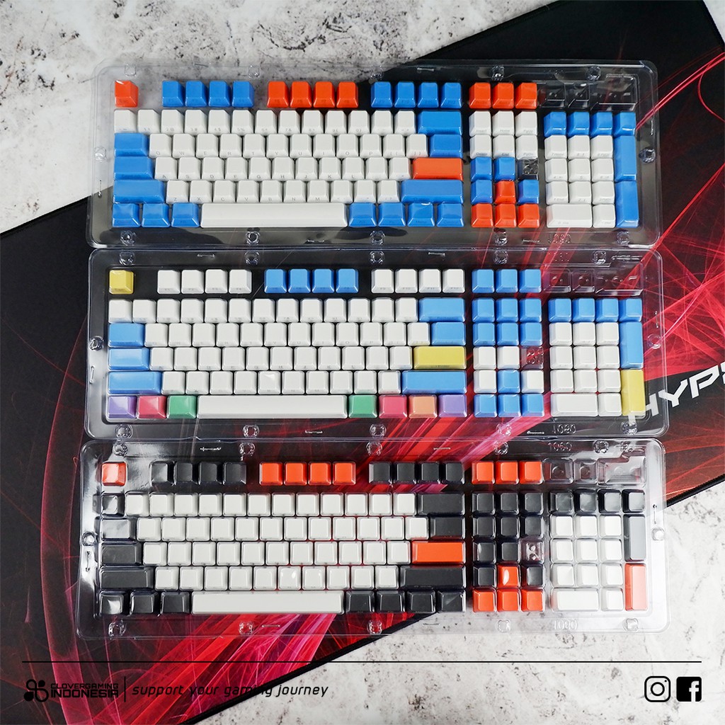 Jual Keycaps CLV Mix Color Custom Laser Engraved Injection PBT Keyset ...