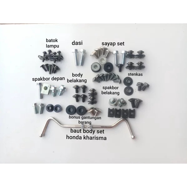 Jual baut body set honda kharisma 125 model tutup rantai atas | Shopee ...