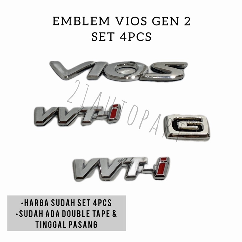 Jual Emblem vios gen 2 set | Shopee Indonesia