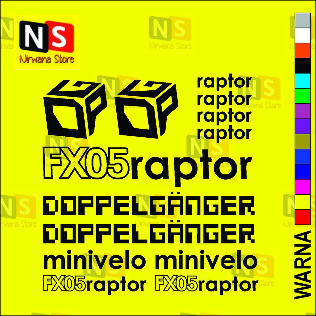 Jual Stiker Sticker doppelganger sepeda lipat fullset | Shopee Indonesia