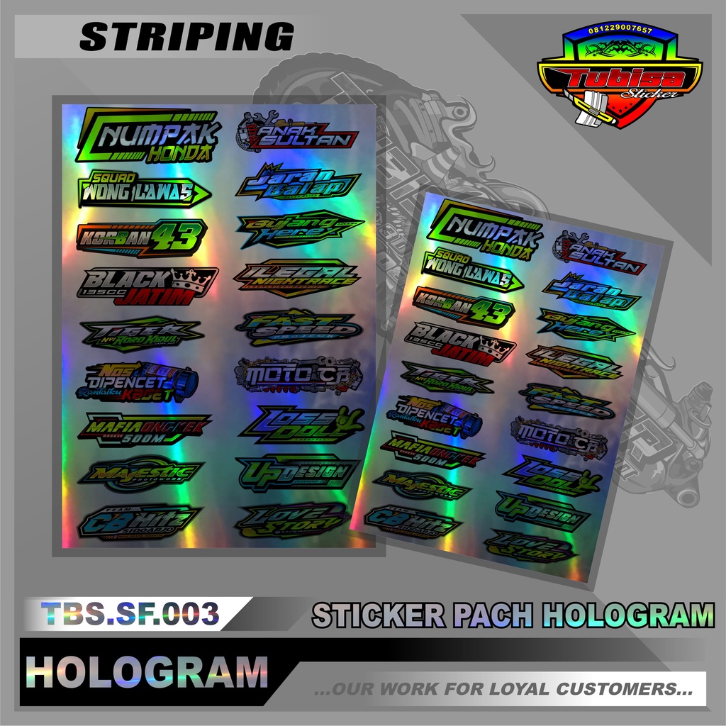 Jual Sticker Racing Sticker Herex Hologram Bisa Nyala Kalo Kena Cahaya ...