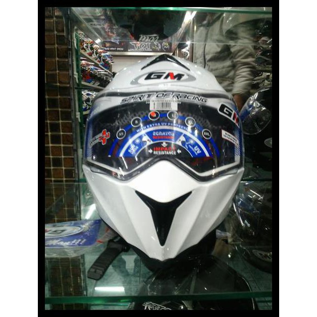 Jual HELM GM AIRBORNE WHITE SOLID VISOR FULL AIRBONE PUTIH POLOS ...