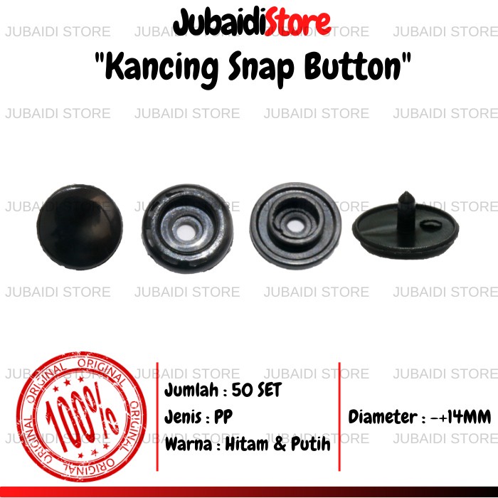 Jual Kancing Snap Button / Kancing Jepret Jaket Plastik 50 Set | Shopee ...