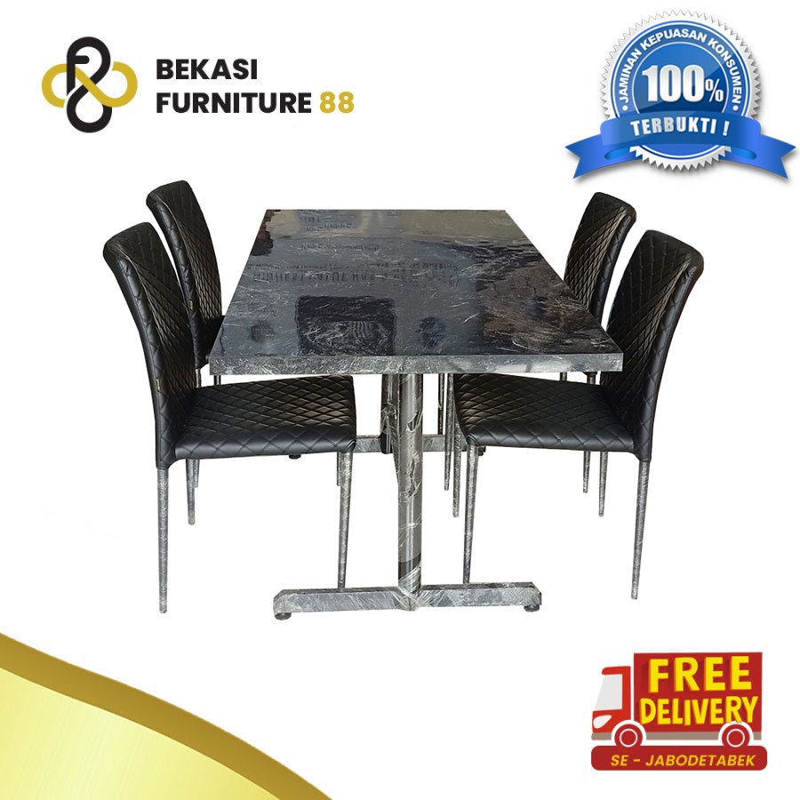 Jual Meja Makan HPL Luxury - Meja makan minimalis - set 4 kursi ...
