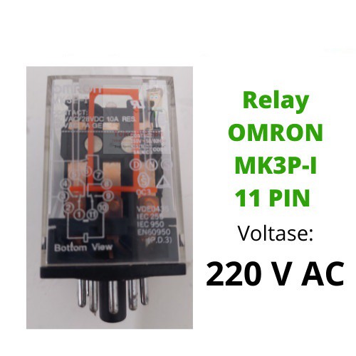 Jual Relay Omron / OMR MK3P-I 220VAC 11 Pin Bulat 10A General Relay ...