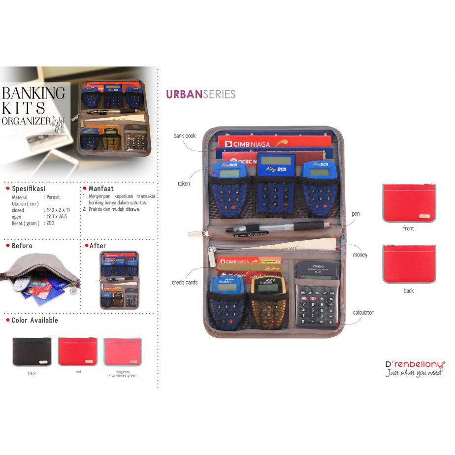 Jual Banking Kits Organizer Light d'renbellony , Bank Wallet ,Dompet ...