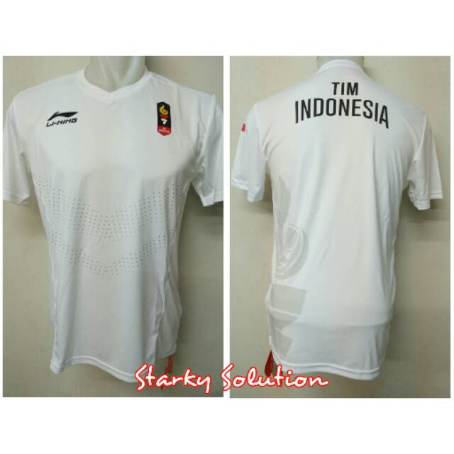 Jual Baju Timnas Indonesia Asian Lining Original Games Putih ATSN308 ...