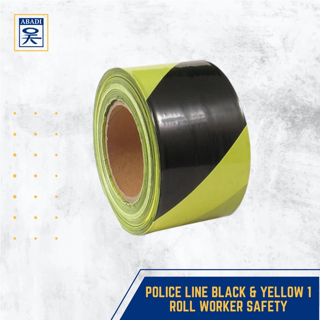Jual POLICE LINE HITAM & KUNING 1 ROLL WORKER SAFETY | Shopee Indonesia