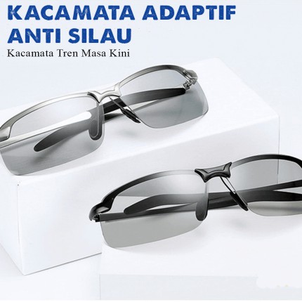 Jual HBM Kacamata Adaptif Anti Silau Siang Dan Malam Lensa Berubah Warna Photochromic Polarized ...