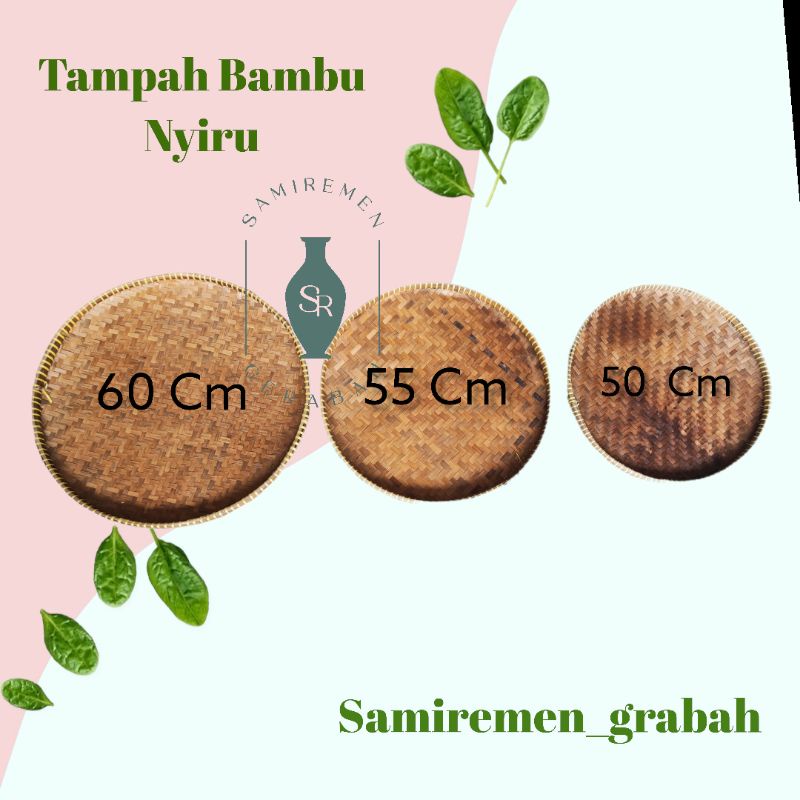 Jual Tampah Bambu Nyiru Besar 50/55/60 cm Nampan Anyaman Tempeh Bambu ...