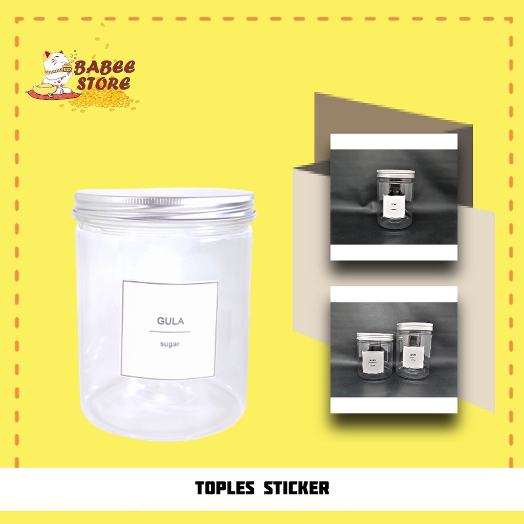 Jual TOPLES BUMBU DAPUR LABEL STICKER / TOPLES PLASTIK TUTUP ALUMINIUM ...