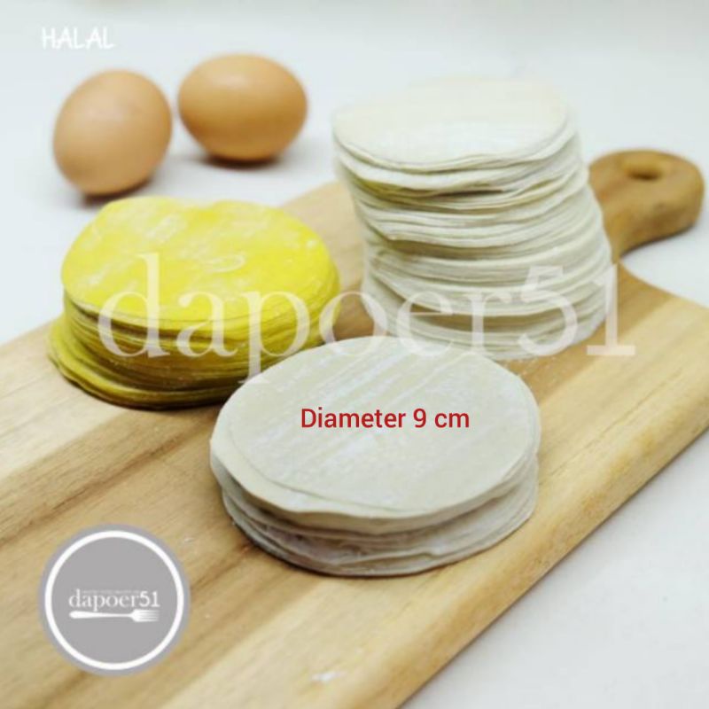 Jual Kulit dimsum/gyoza/kuotie/swekiaw diameter 9 cm, 50 lembar ...