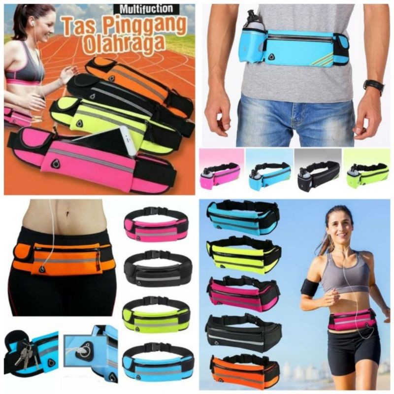Jual TAS BAG PINGGANG SPORT OLAHRAGA LARI JOGGING RUNNING WAIST BAG ...