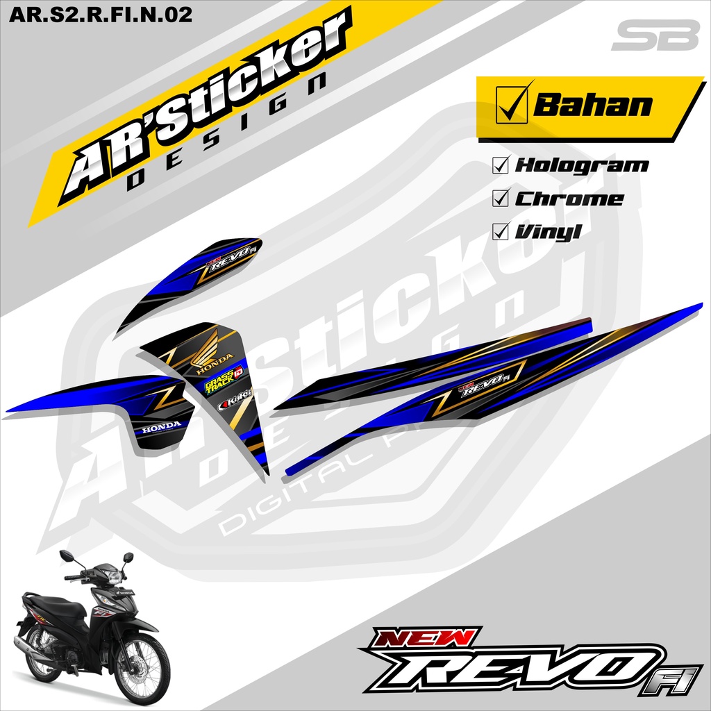 Jual Revo Sticker Striping Revo FI new - Stiker Motor REVO FIT INJEKSI List Variasi Revo New AR ...