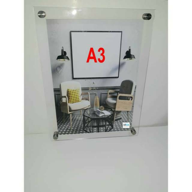 Jual Acrylic Frame Foto ukuran A3 Akrilik Poster Dinding | Shopee Indonesia