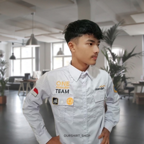 Jual KEMEJA BANK MANDIRI PUTIH BAJU SERAGAM BANK MANDIRI KEMEJA KERJA ...