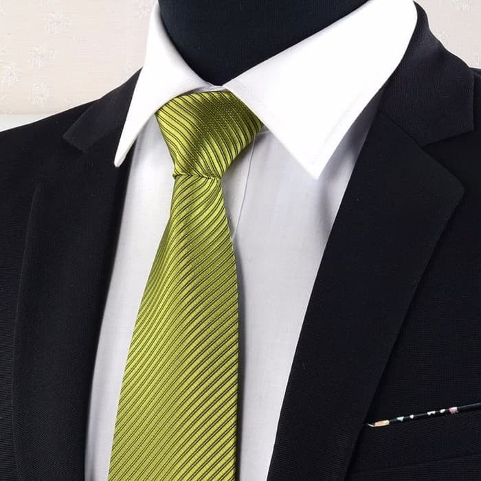Jual dasi panjang salur halus warna hijau 3 inch | Shopee Indonesia