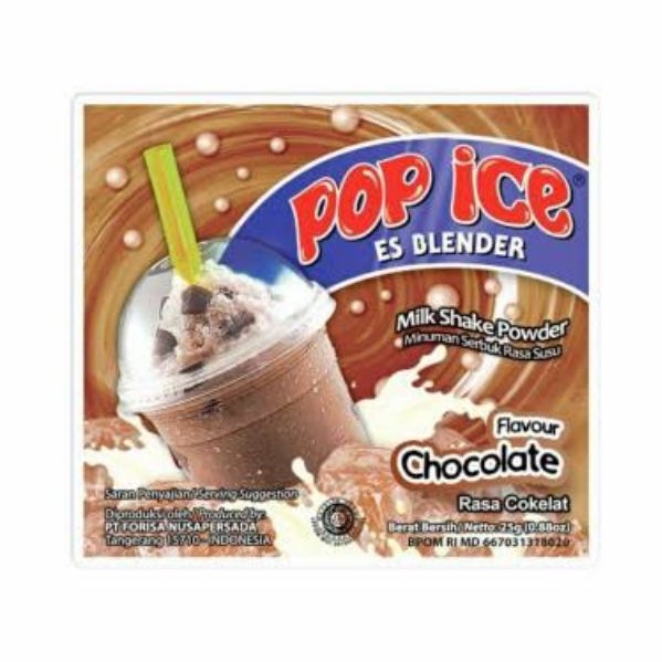 Jual POP ICE MILK SHAKE CHOCOLATE Isi 10 Sachet || ES BLENDER ...