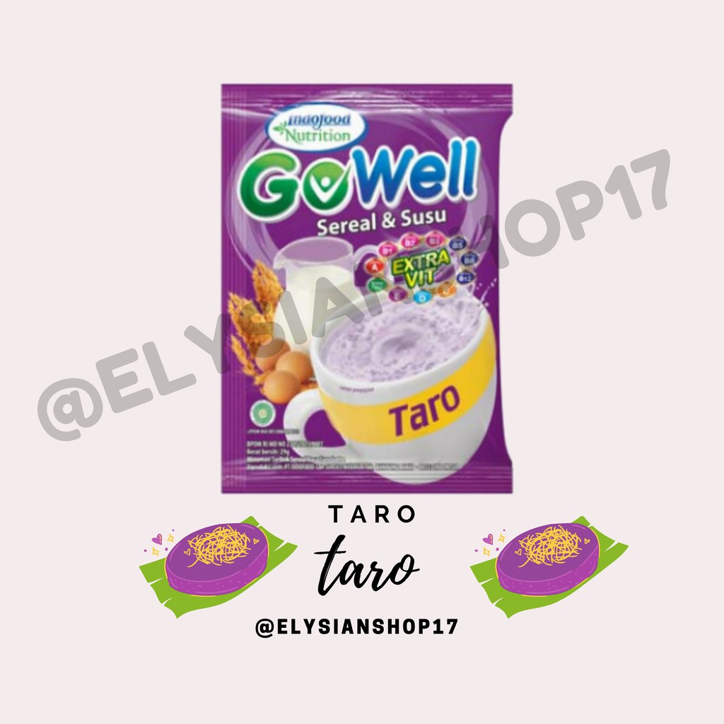 Jual Go Well Cereal & Susu Taro 1 Renceng 10 Sachet | Shopee Indonesia
