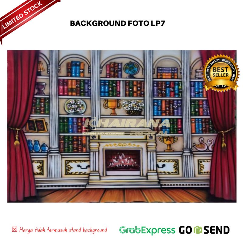 Jual Background Backdrop Layar latar Foto Wisuda gorden merah perapian ...