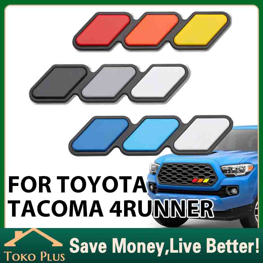 Jual Tri-Color 3 Grille Badge EMBLEM Stickers Decals Auto Car ...