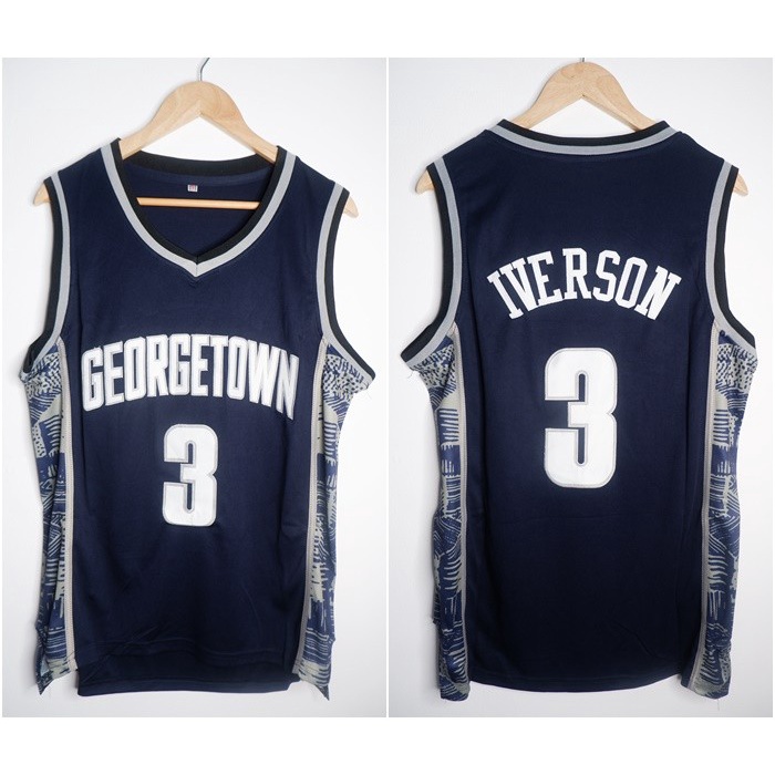 Jual JERSEY NBA NCAA GEORGETOWN #3 ALLEN IVERSON DONGKER (NO LOGO ...