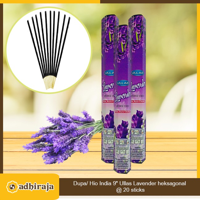Jual Dupa/ Hio India 9" Ullas Lavender heksagonal @ 20 sticks | Shopee ...