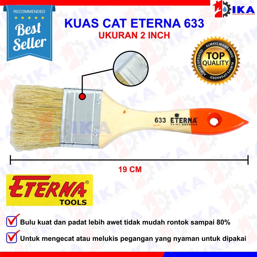 Jual KUAS ETERNA 611 633 ASLI/ CAT TEMBOK BESI KAYU ASLI BULU KUAT ...