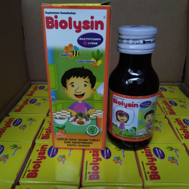 Jual Biolysin Syrup 60ml Jeruk Sirup Lysine Lisin Curcuma Madu | Shopee ...
