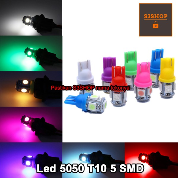 Jual Lampu Jagung LED T10 5050 5SMD Senja Rem Kabin Speedo Plat Mobil Motor | Shopee Indonesia