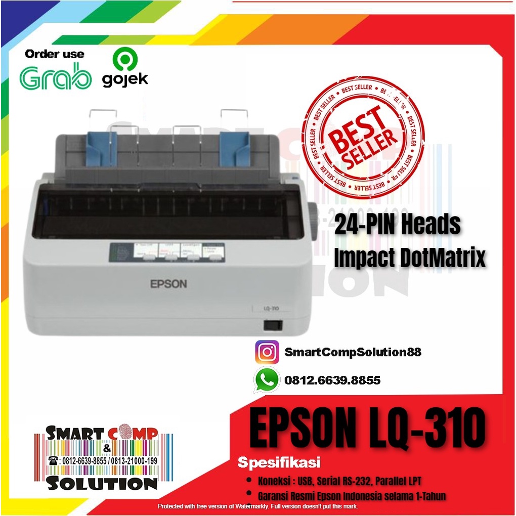 Jual Printer Kasir Faktur Dotmatrix Epson LQ310 / LQ-310 / LQ 310 Dot ...