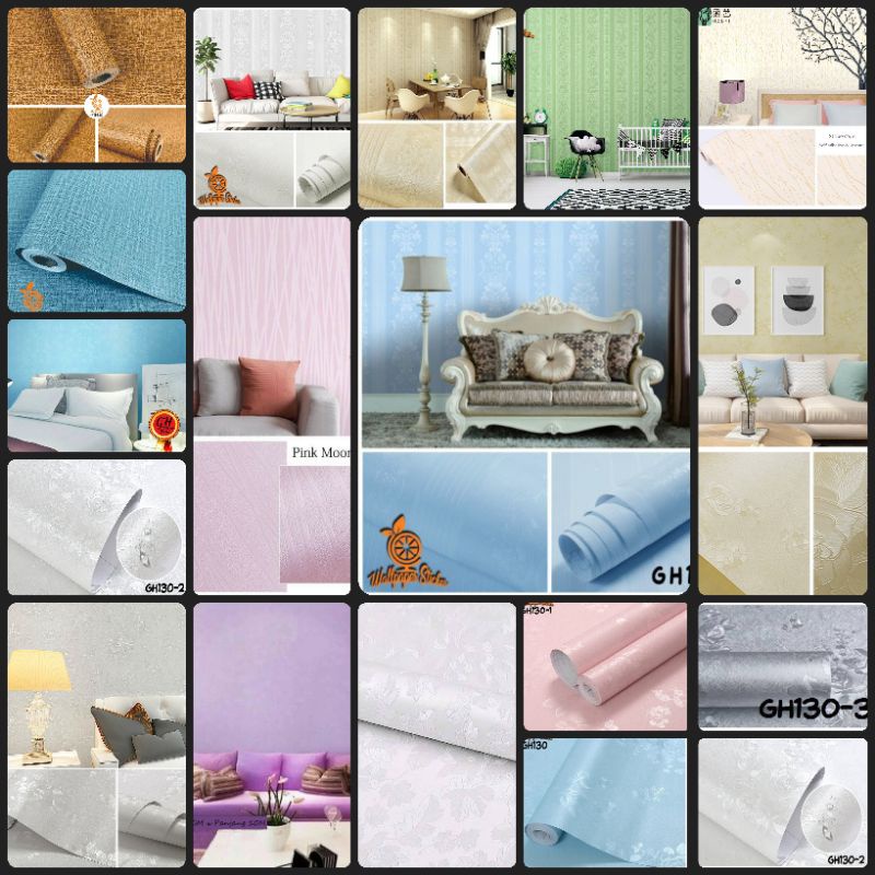 Jual Wallpaper Sticker Motif EMBOSS POLOS TEKSTUR | 7mx45cm | Shopee ...