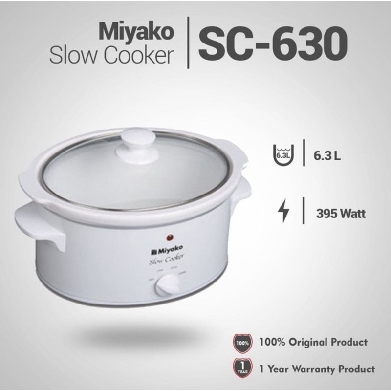 Jual MIYAKO SLOW COOKER 5 LITER SC-630 / SLOW COOKER (PEMASAK LAMBAT ...