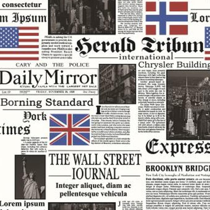 Jual Wallpaper Dinding Motif Koran Vintage Newspaper Dc8083 Vinaalanda ...