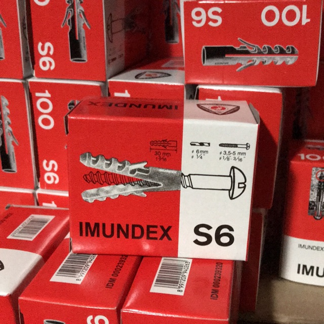 Jual Fisher IMUNDEX S6 Isi 100pcs Fiser Viser Piser Visher Tanam Lubang Dinding 6mm 6 mm ASLI ...