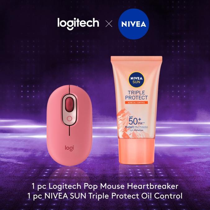 Jual Logitech X NIVEA Exclusive Bundle - POP Mouse Heartbreaker ...