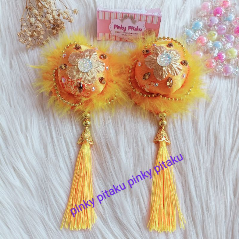 Jual Jepit Rambut CNY Imlek / pita Rambut Anak Merah/ Jepit Rambut ...