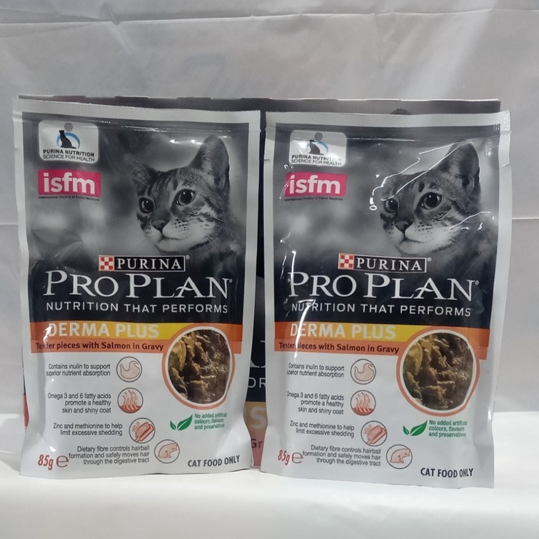 Jual Pro Plan Pouch Derma Plus 85gr Makanan Kucing Proplan | Shopee ...