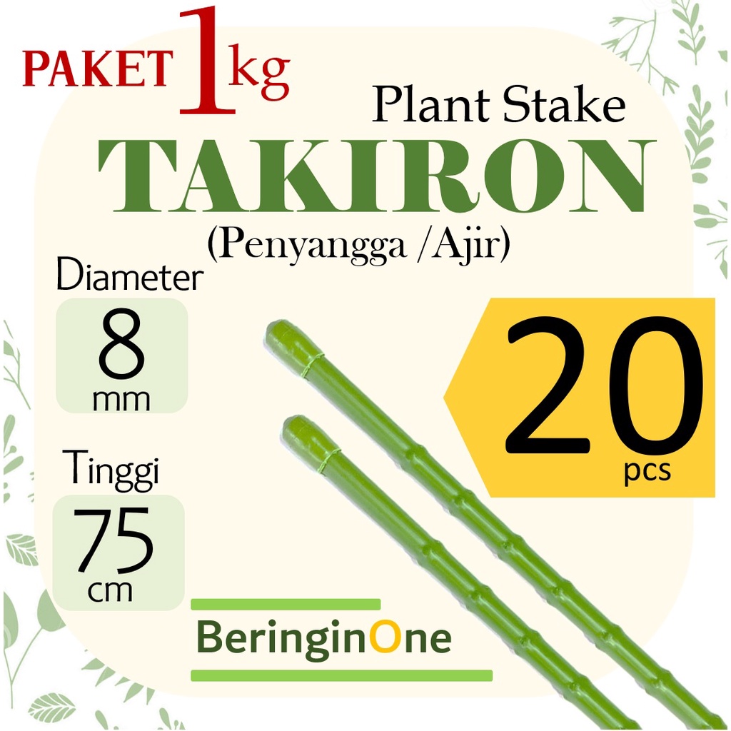 Jual AJIR PENYANGGA TANAMAN TAKIRON 8 MM X 75 CM PAKET 1 KG (20 PCS ...