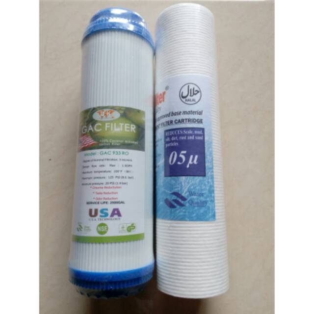 Jual Isi Saringan Filter Air 2 Step ( Nano Filter + Karbon GAC ...